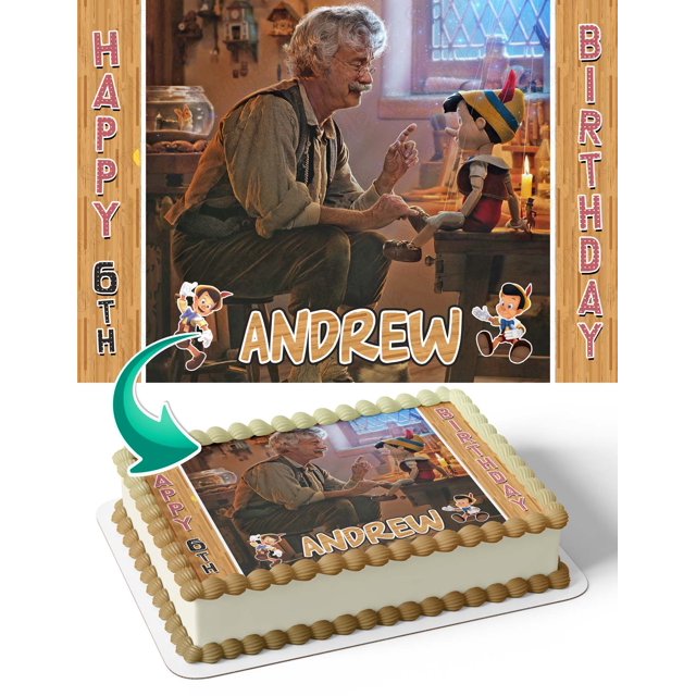 Pinocchio 2022 Disney Edible Image Cake Topper Personalized Birthday ...
