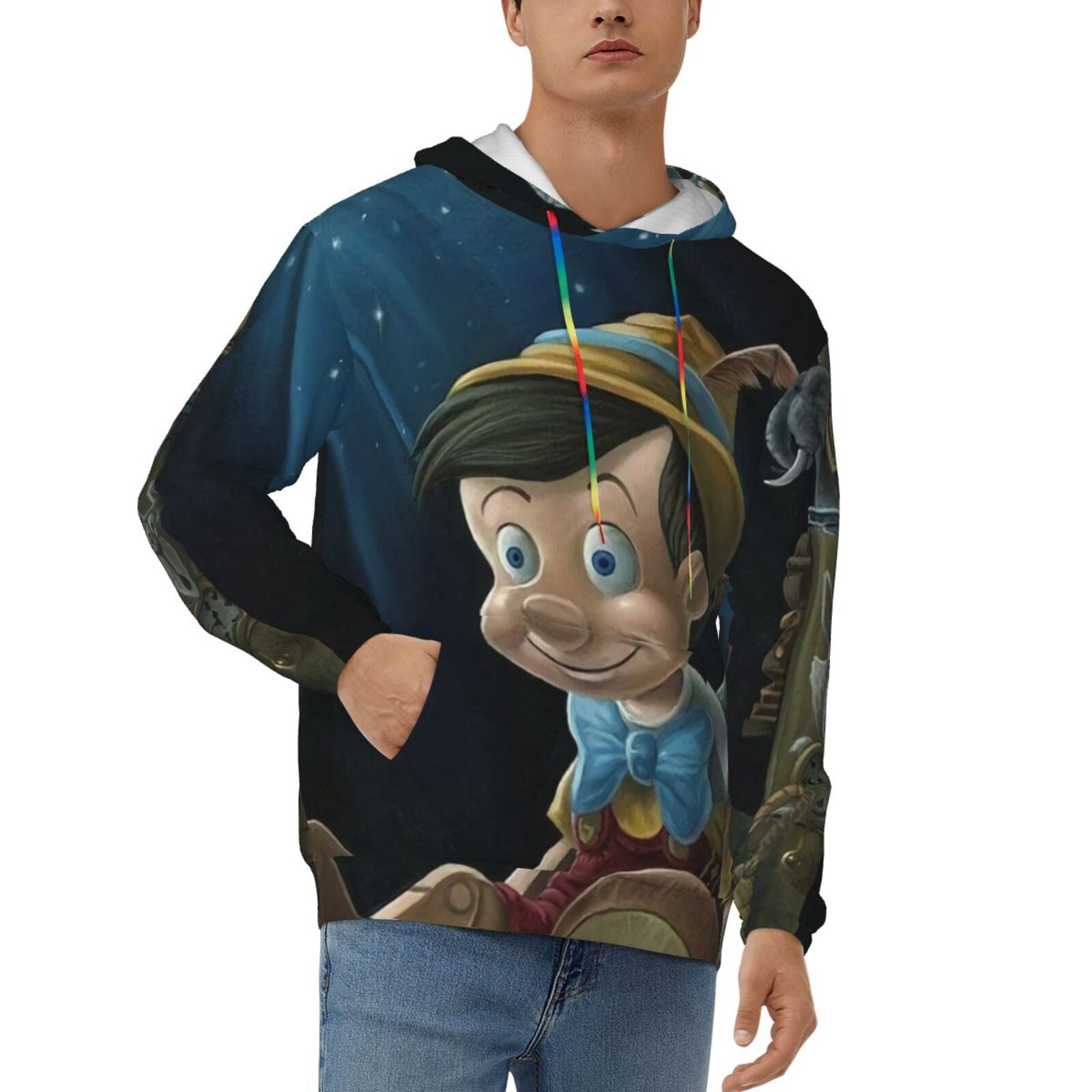 Pinocchio 3d Printed Hoodie With Large Hood And Pockets Unisex ...
