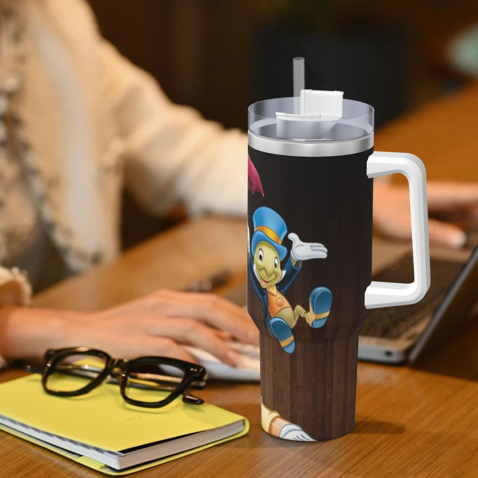 Pinocchio 40oz Ice King (With Handle And Straw),Car Travel Cup,2-In-1 ...