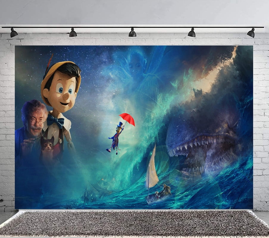 Pinocchio Backdrop Banner Party Supplies Poster Movie Theme Background ...