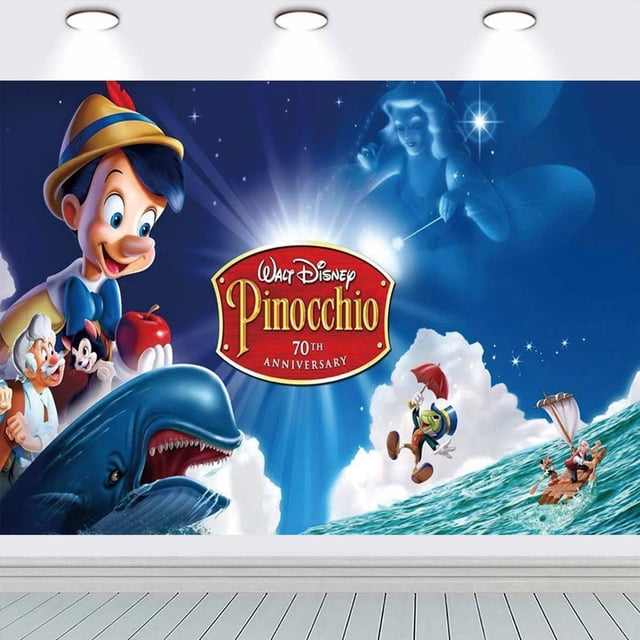 Pinocchio Backdrop Banner Party Supplies Poster Movie Theme Background ...