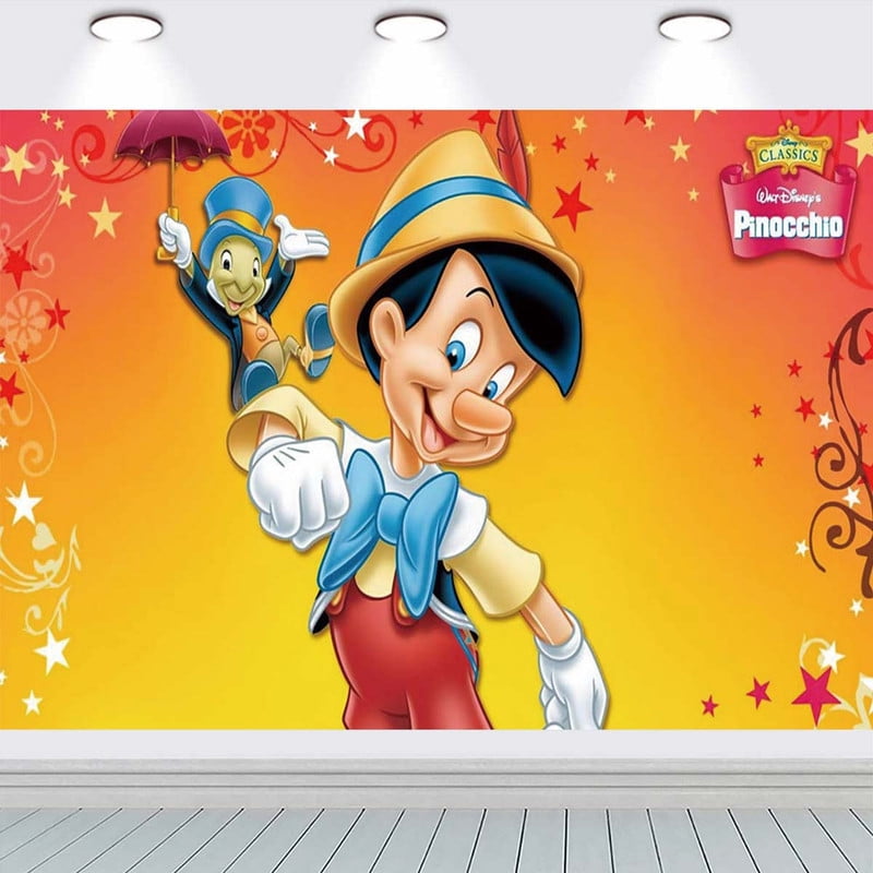 Pinocchio Backdrop Banner Party Supplies Poster Movie Theme Background ...