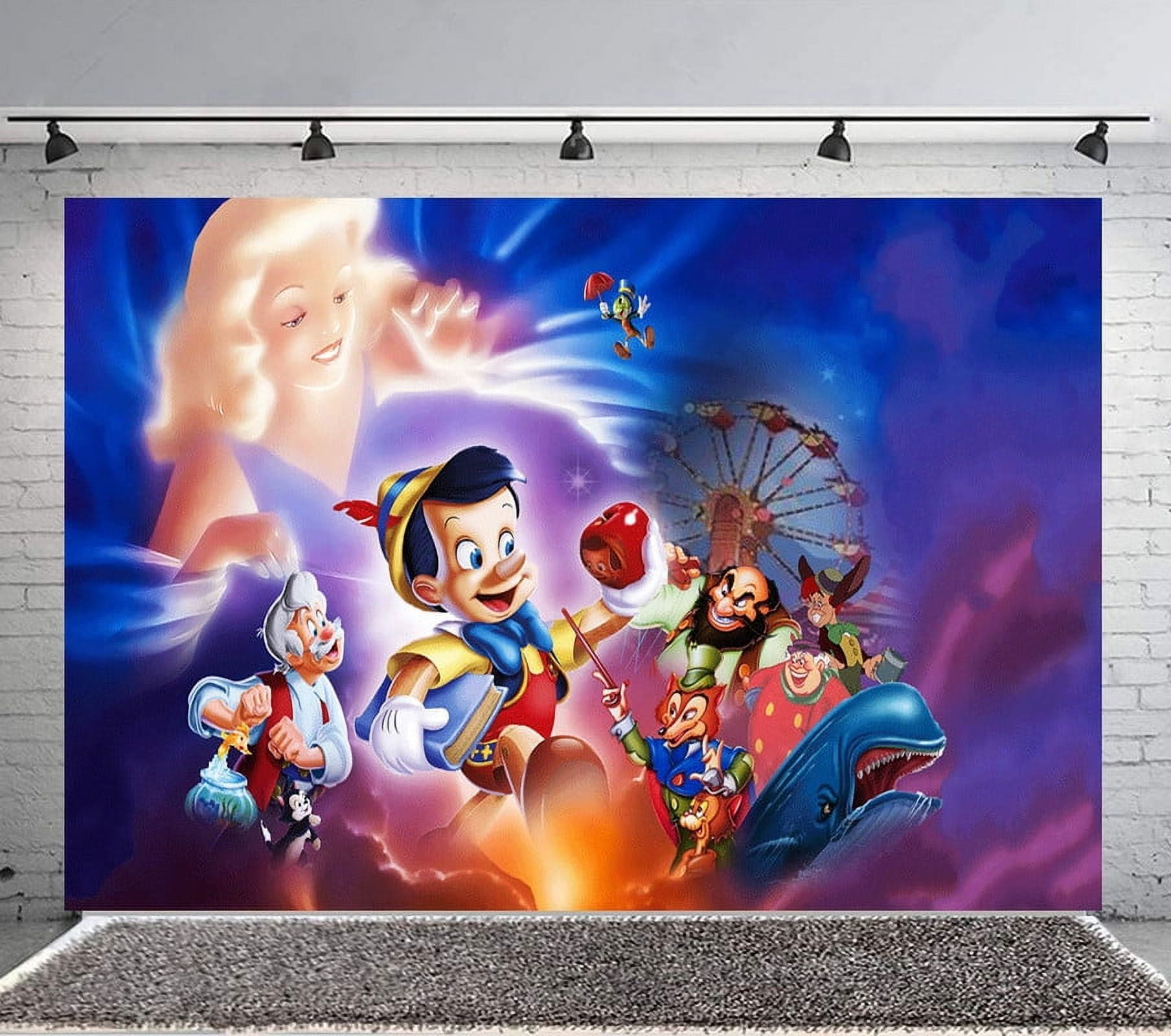 Pinocchio Backdrop Banner Party Supplies Poster Movie Theme Background ...