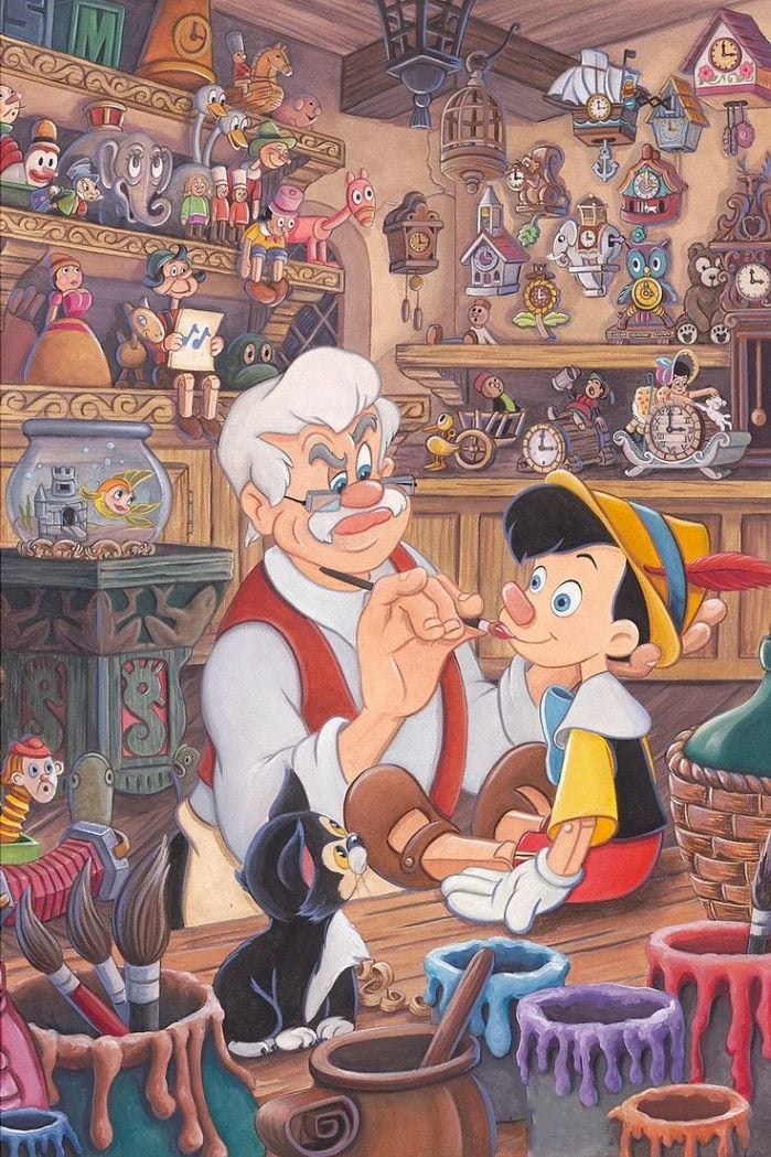 Pinocchio Diamond Painting Kits,5D Diamond Art Cartoon Puppet Full ...