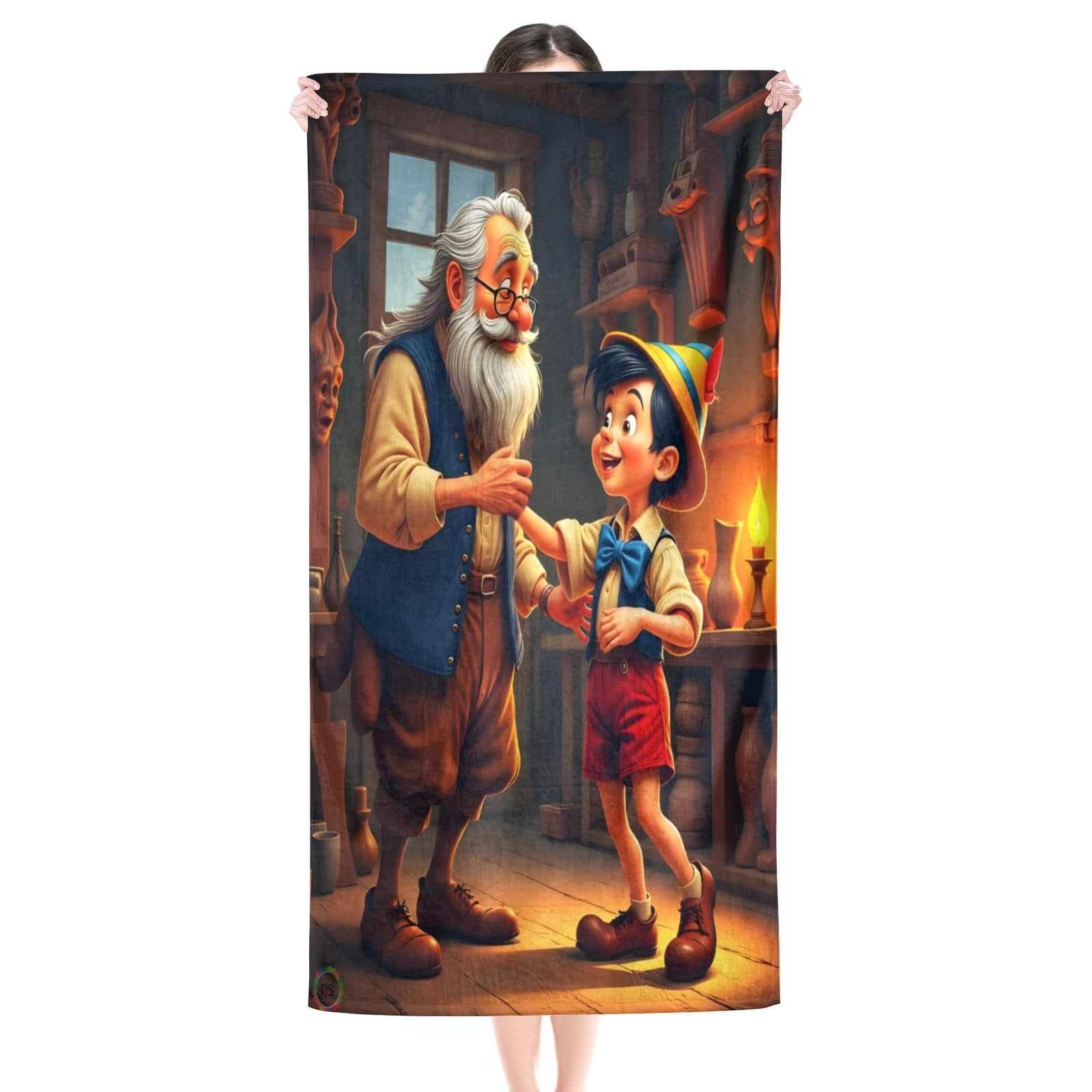 Pinocchio Double-Side bath Towel.30" x 60" - Walmart.com