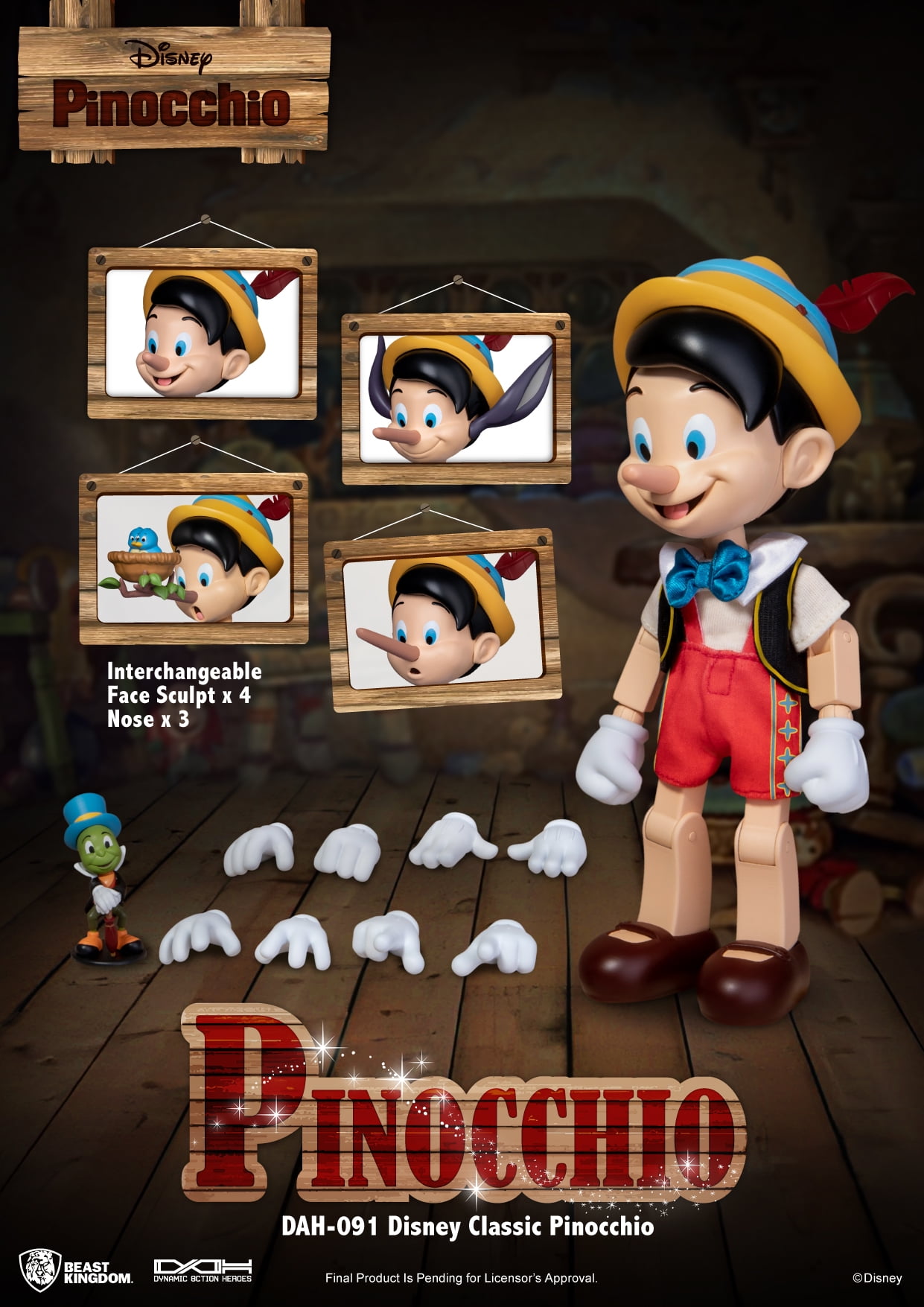 Beast Kingdom DAH-091 Pinocchio Disney Figure - Walmart.com