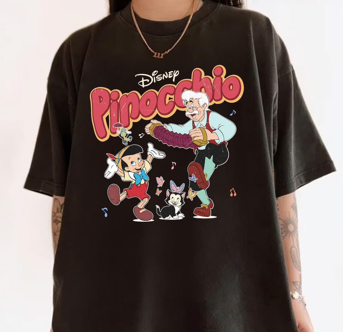 Pinocchio Geppetto Jiminy Cricket Figaro Comfort Colors T-Shirt ...