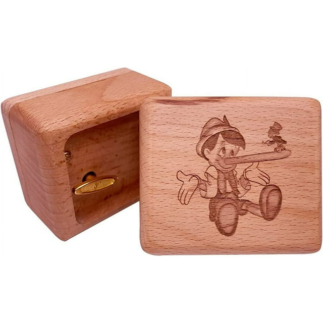 Pinocchio Music Box When You Wish Upon A Star Carved Wood Musical Box ...