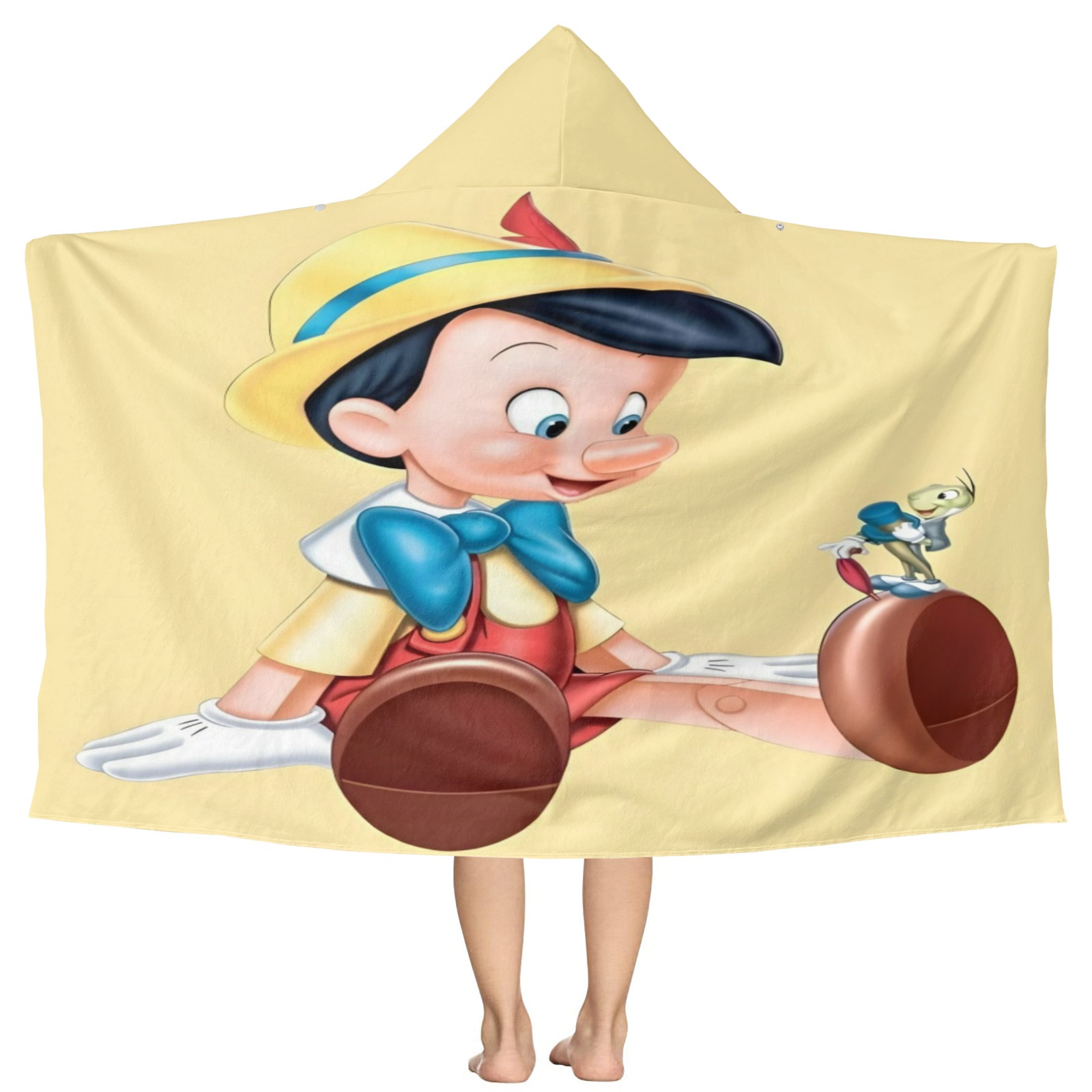 Pinocchio Pattern Beach Poncho - Microfiber - Towel - Kids Lightweight ...