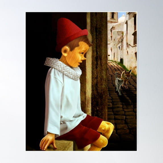 Pinocchio Poster Wall Art, Modern Wall Decor For Living Room Bedroom ...