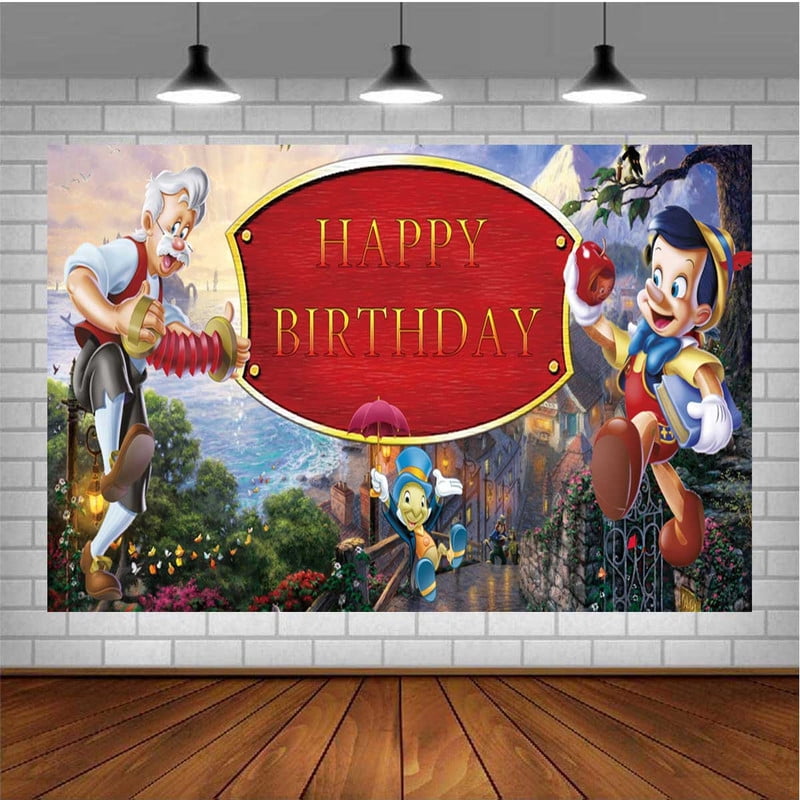 Pinocchio Post Wall Decor Birthday Banner Backdrop Background Party ...