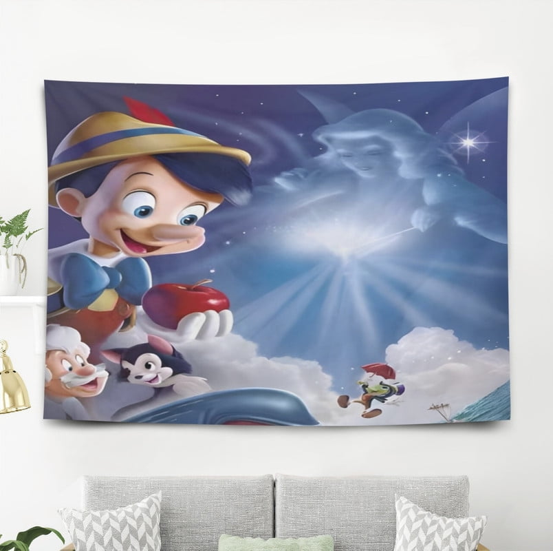 Pinocchio pattern wall hanging 50*60 inches high-quality peach skin ...
