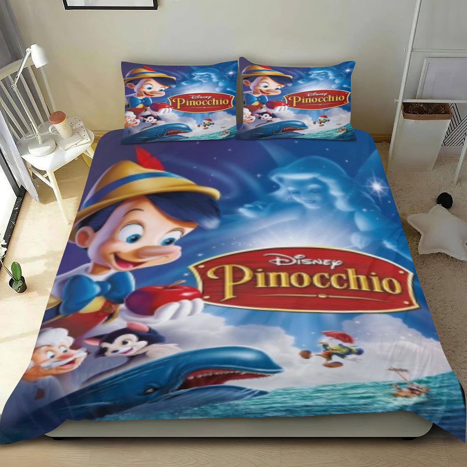 Pinocchio thin bedding set has an iconic print, Perfect for fans, it ...
