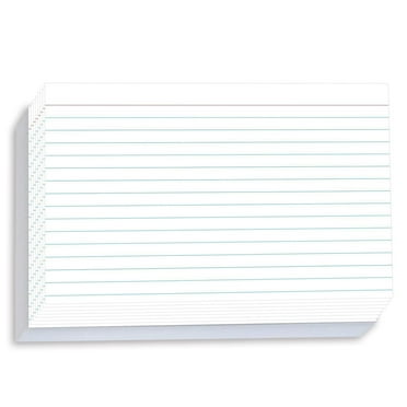 Oxford Ruled Index Cards, 5" x 8", White, Pack of 100 - Walmart.com
