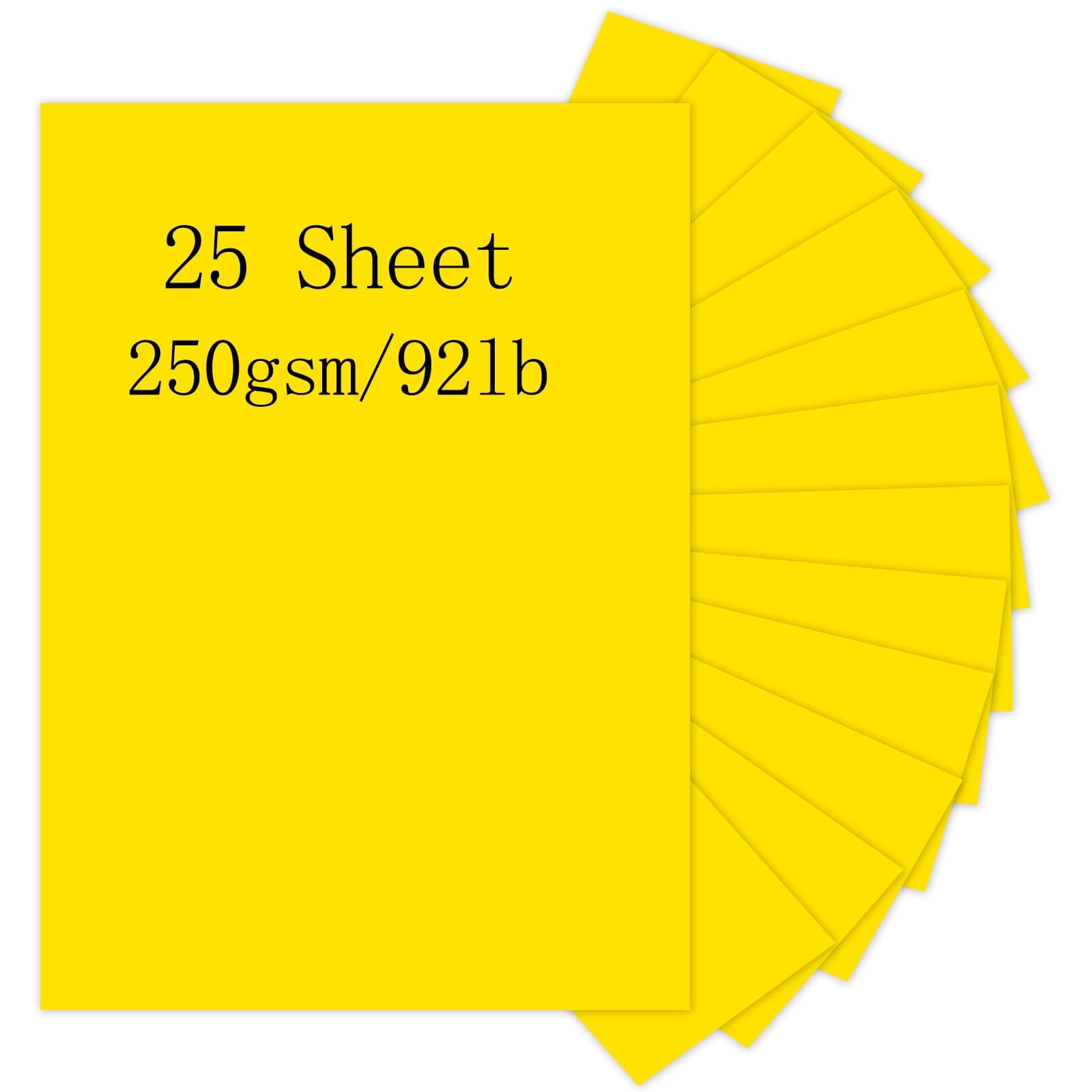 Pinovk Yellow Cardstock, 25 Sheets 8.5 x 11 Thick Pape, 250gsm/92lb ...