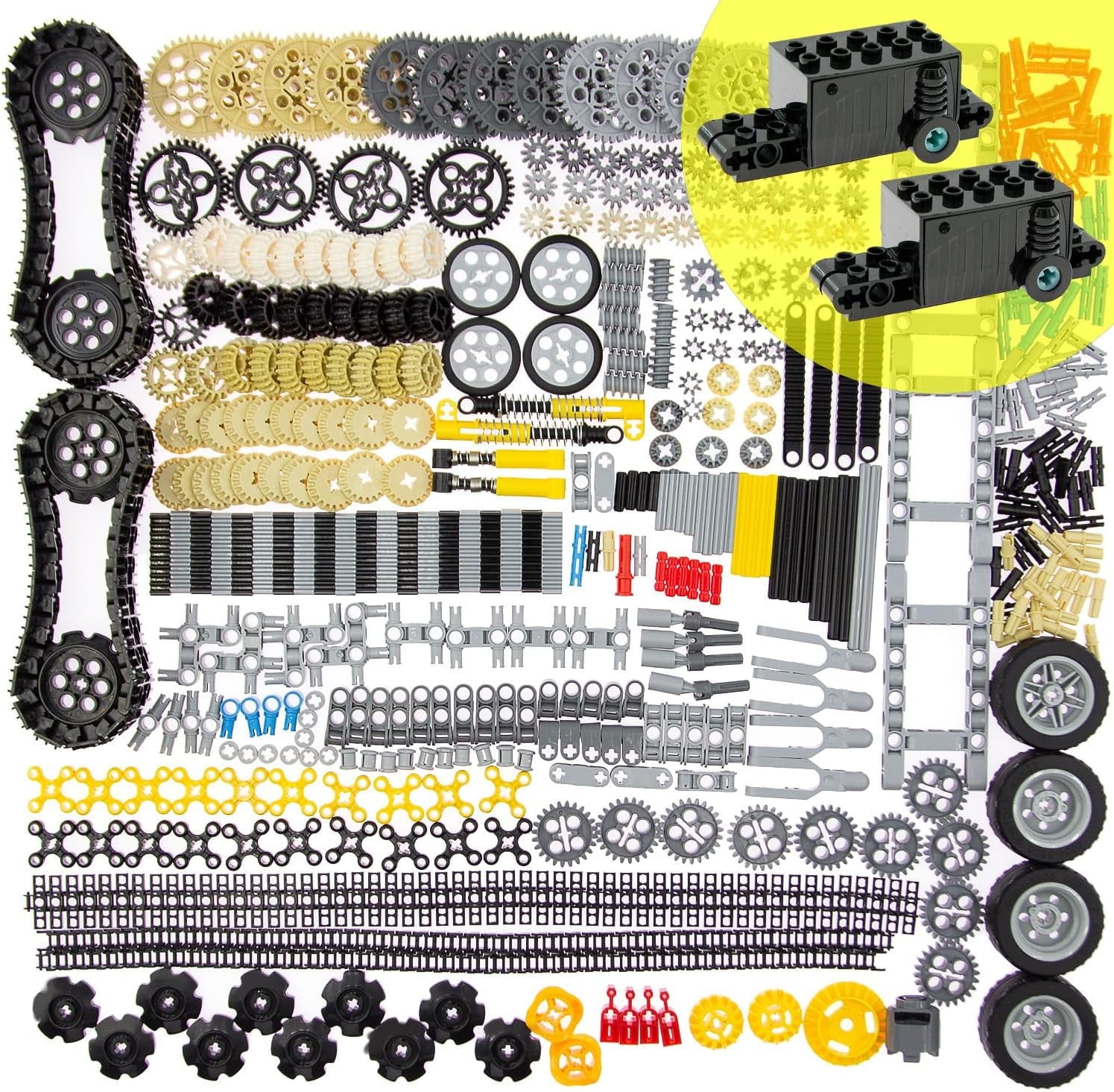 Pins-Gears-Axles Set Compatible with Lego-Technic-Parts, Pull-Back ...