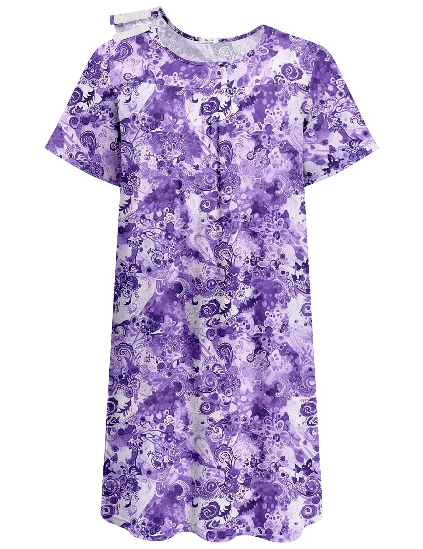 Pinspark Hospital Gowns Open Back for Women Bedridden Nightgowns Back ...