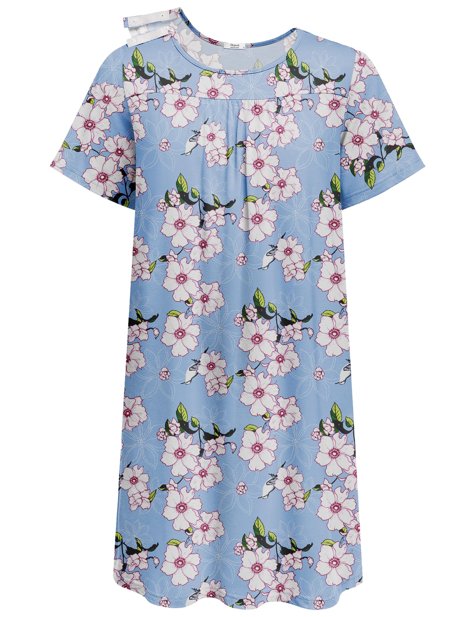 Pinspark Hospital Gowns Open Back for Women Bedridden Nightgowns Back ...