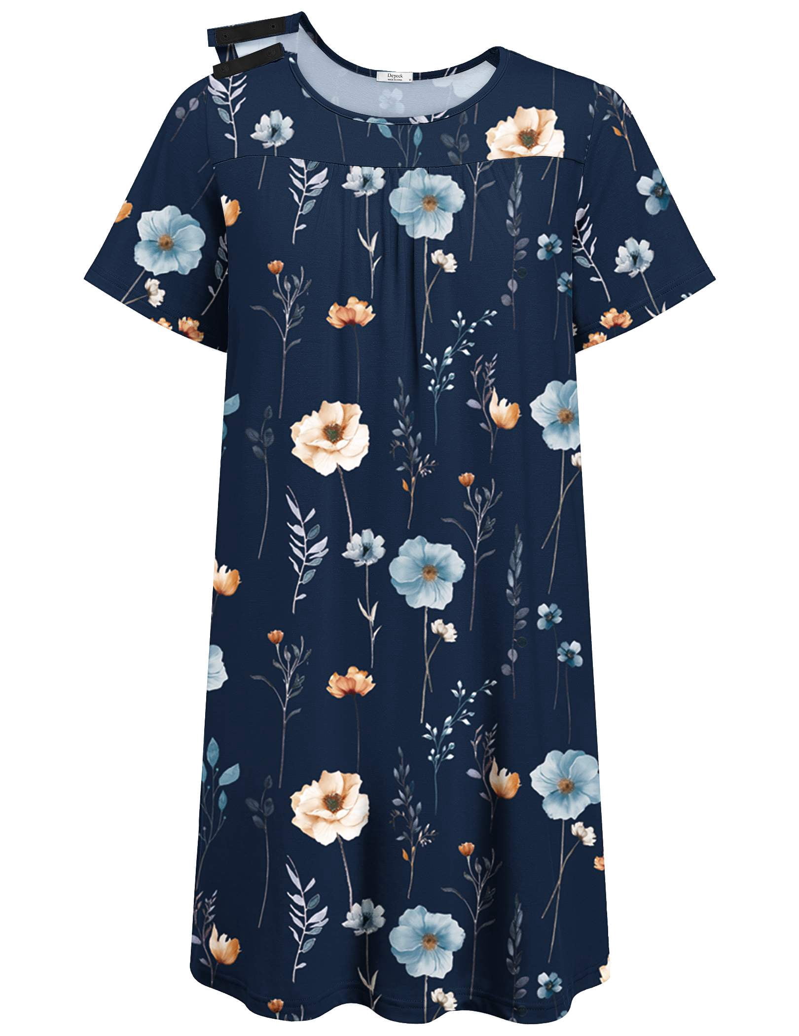 Pinspark Hospital Gowns Open Back for Women Bedridden Nightgowns Back ...
