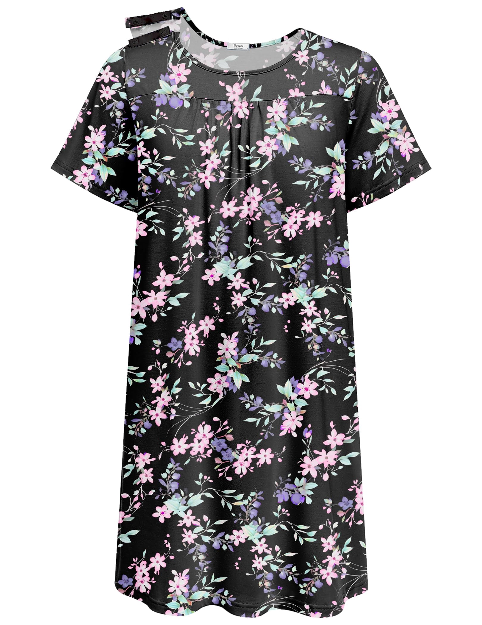 Pinspark Hospital Gowns Open Back for Women Bedridden Nightgowns Back ...