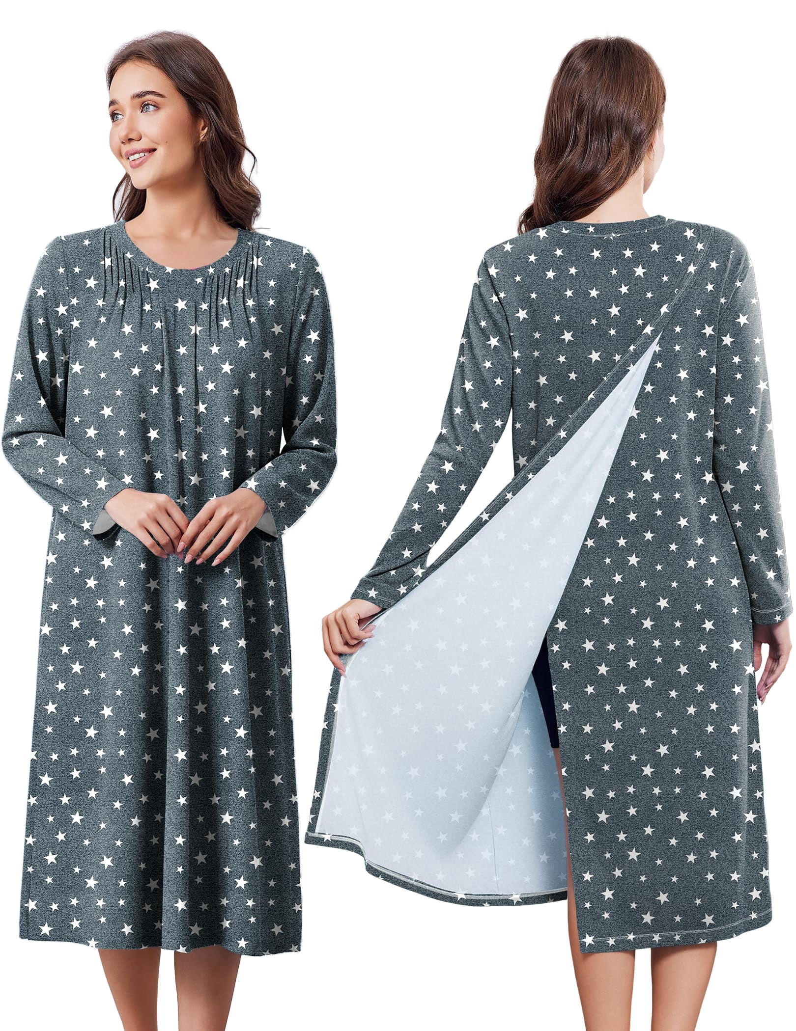 Pinspark Hospital Gowns for Women Post Shoulder Surgery Open Back ...