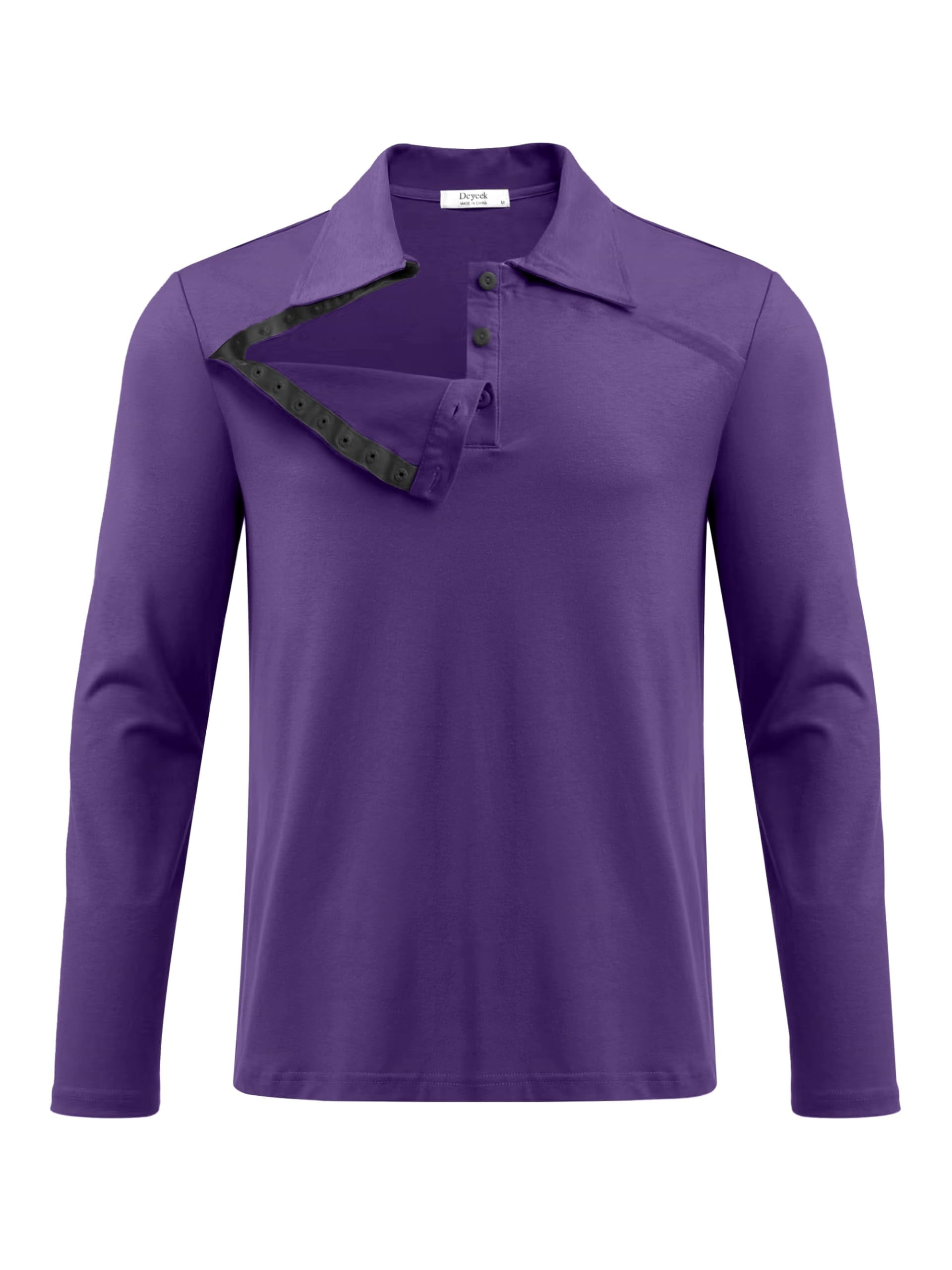 Pinspark Men' Chemo Shirts for Port Access Comfy After Surgery Recovery ...
