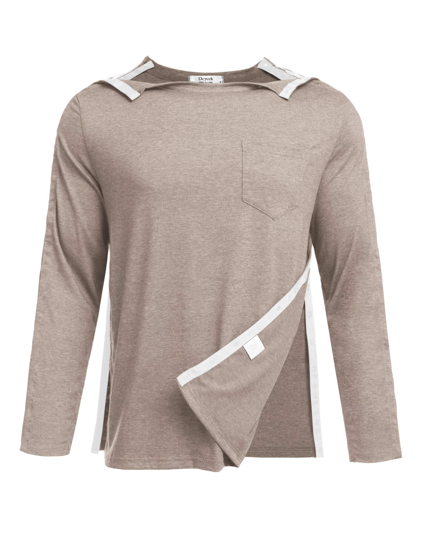 Pinspark Men's Post Shoulder Surgery Recovery Shirts Full Tear Away ...