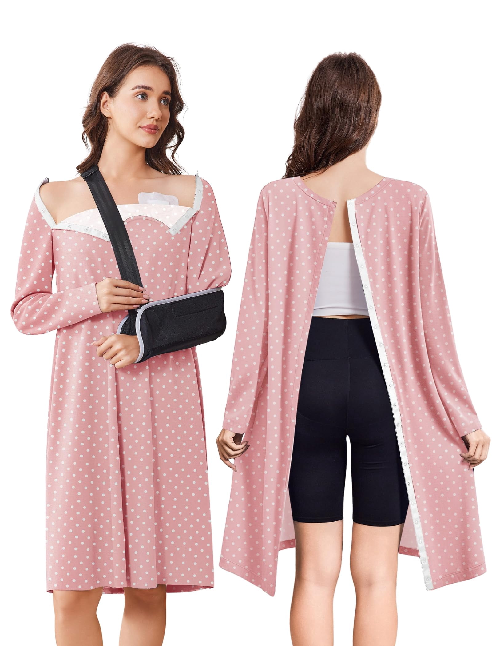 Pinspark Open Back Hospital Gowns for Women Post Shoulder Surgery Tear ...