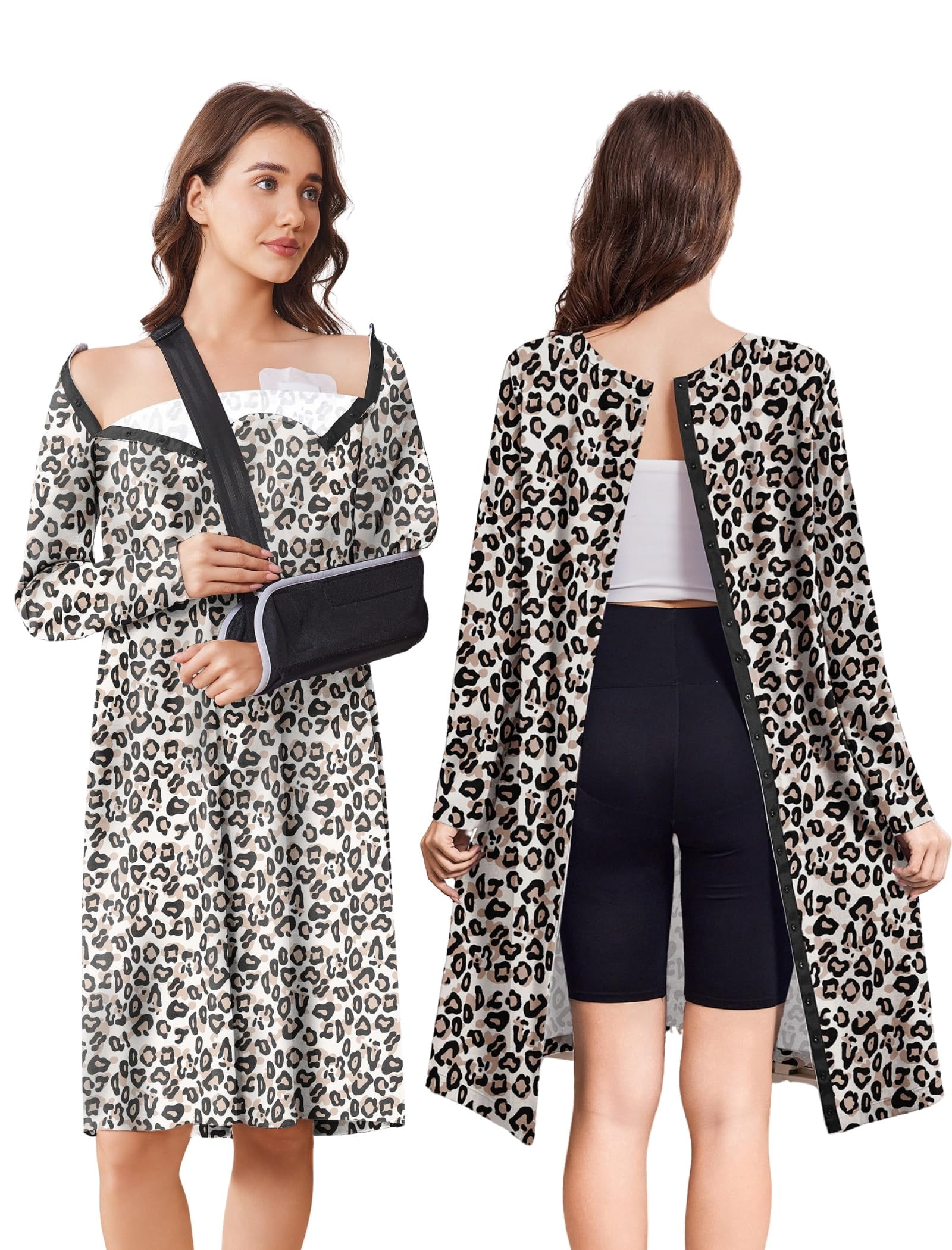 Pinspark Open Back Hospital Gowns for Women Post Shoulder Surgery Tear ...