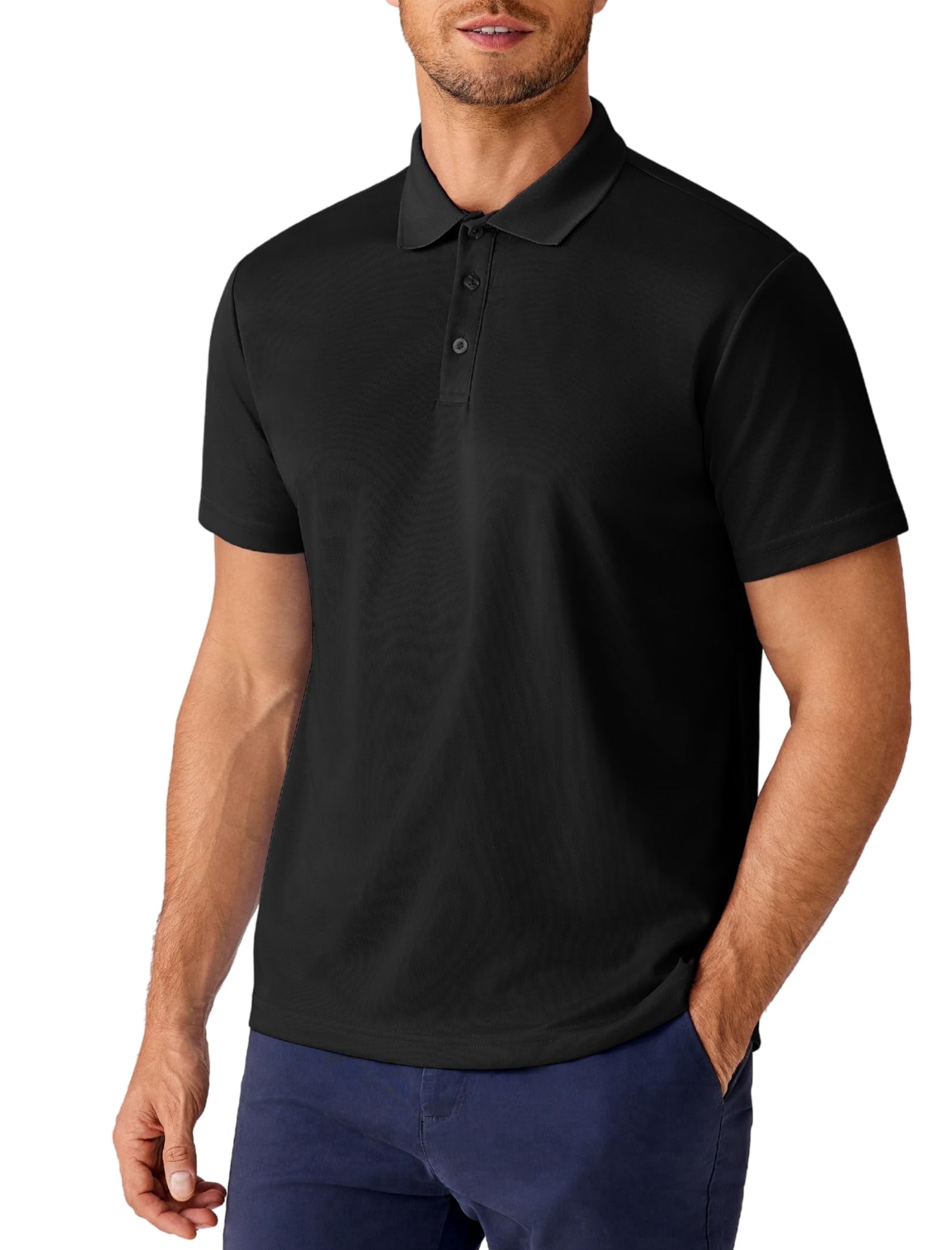Pinspark Polo Shirts for Men Short Sleeve Performance Quick Dry Golf T ...