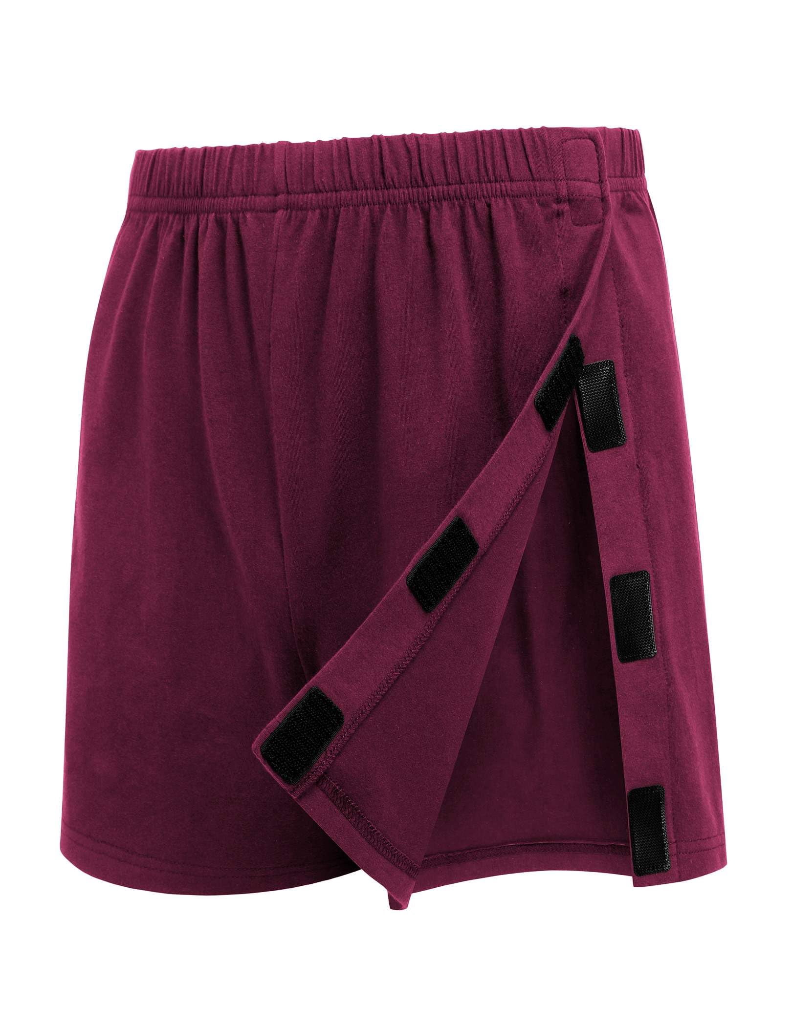 Pinspark Unisex Tear Away Shorts Side Snap on Mens Post Surgery Shorts ...