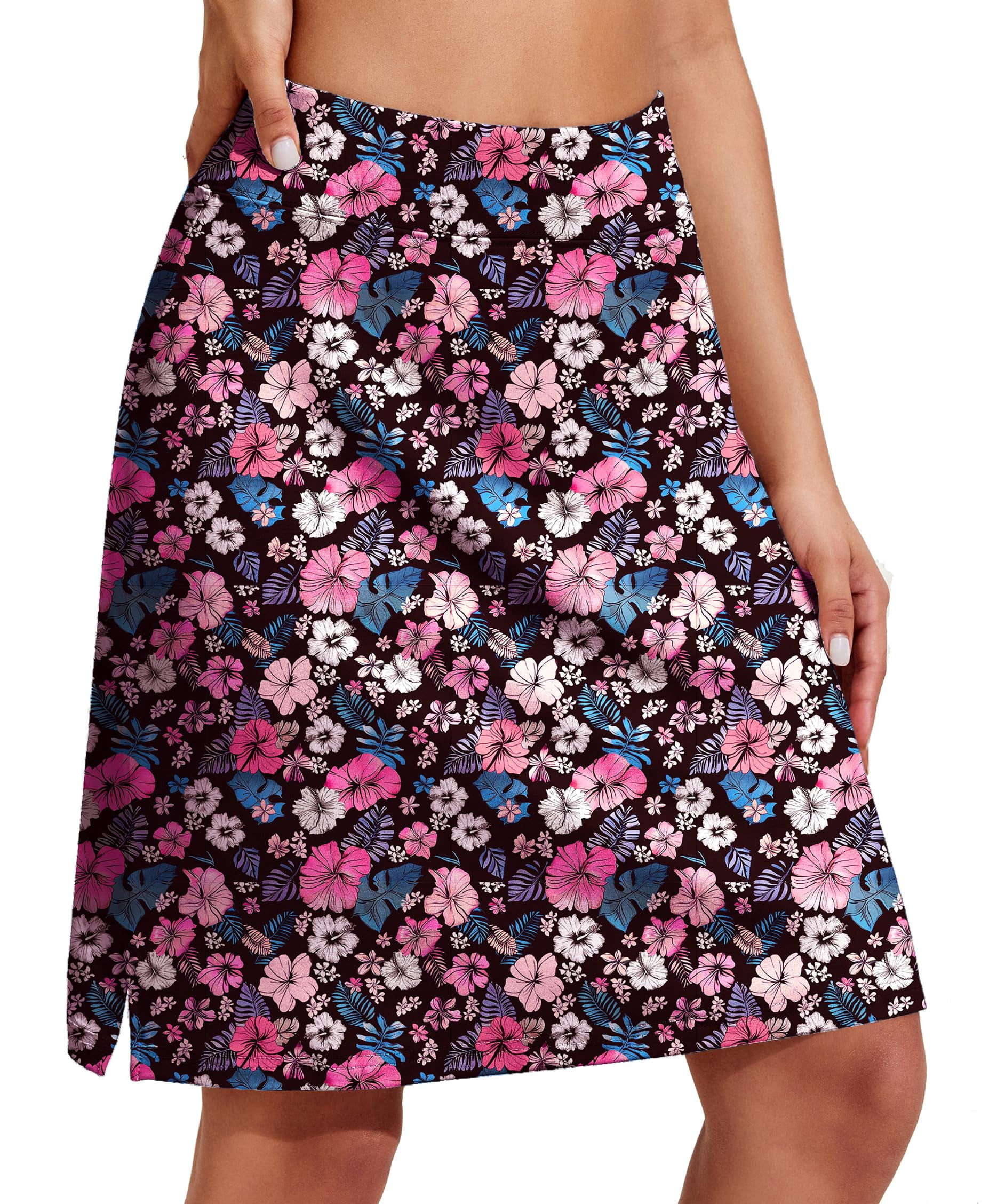 Pinspark Women' 20" Knee Length Skorts Golf Skirt Tennis Long Skorts ...