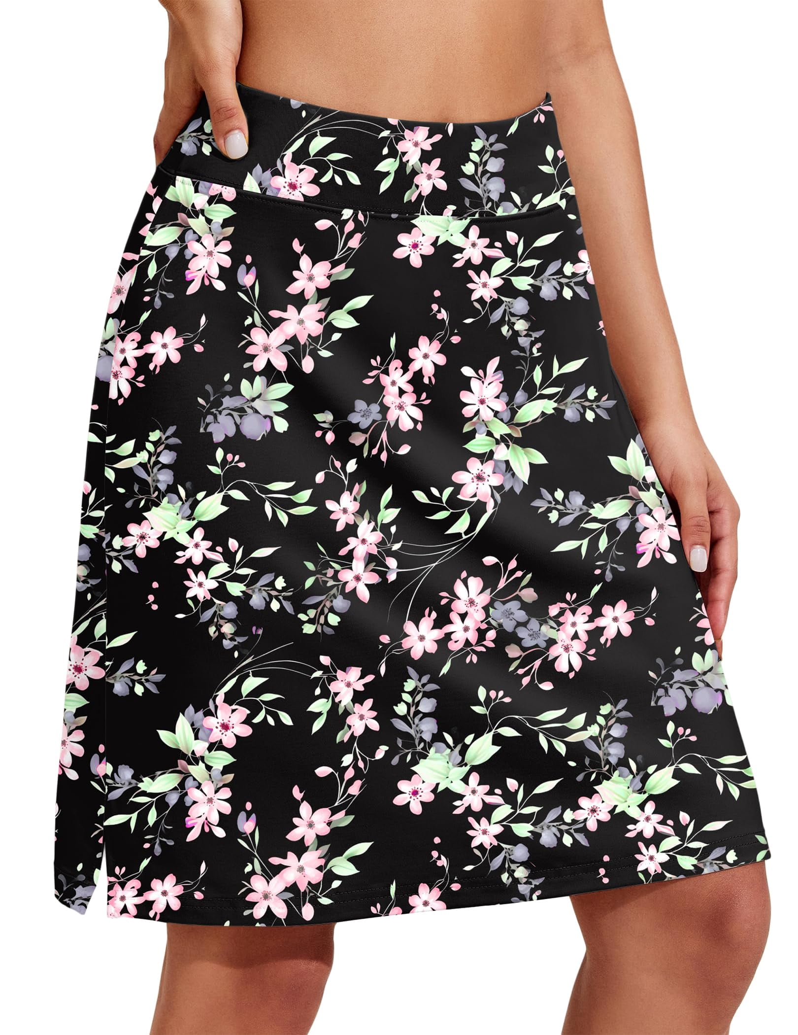 Pinspark Women' 20" Knee Length Skorts Golf Skirt Tennis Long Skorts ...