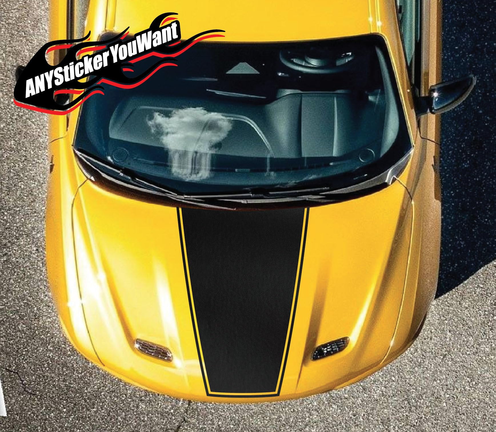 Pinstripe Blackout Hood Vinyl Decal Sticker Compatible with and Fits ...