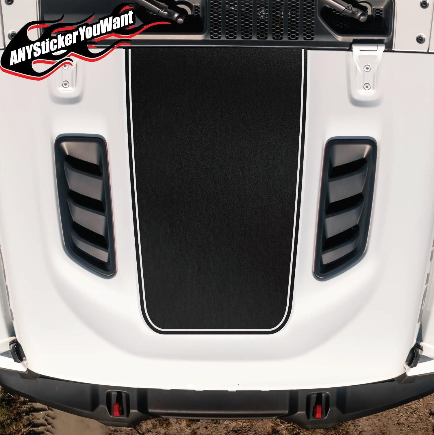 Pinstripe Blackout Hood Vinyl Decal Sticker Compatible with and Fits ...