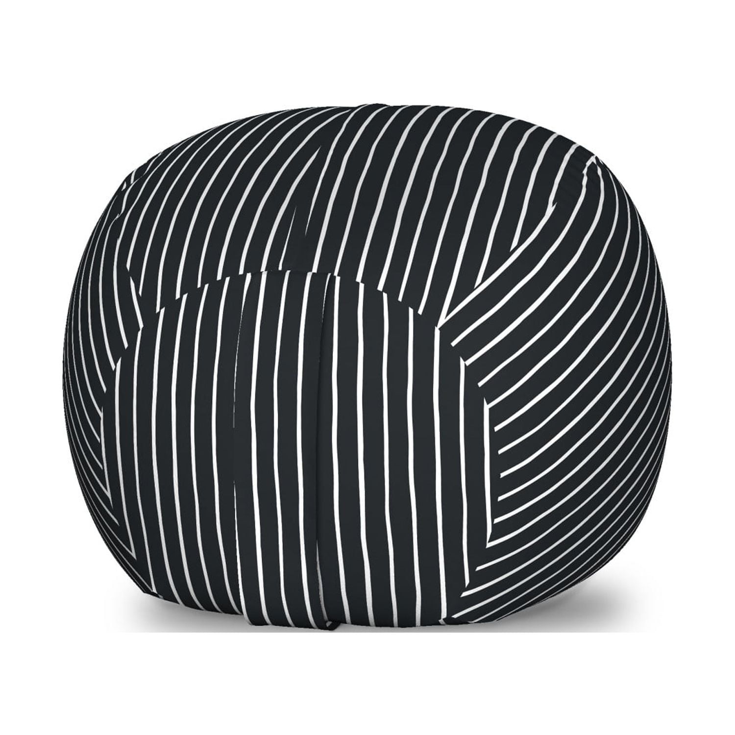 Pinstripe Storage Toy Bag Chair, Monochrome Black and White Design ...