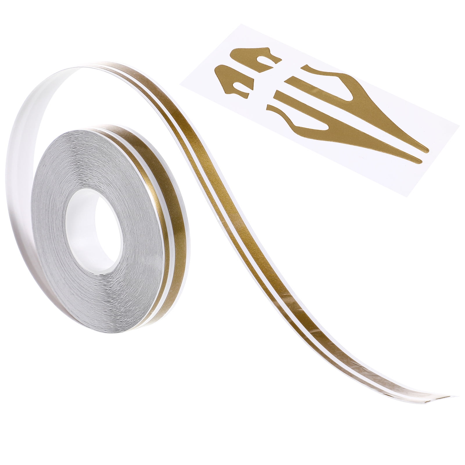 Gold PVC Pinstripe Tape for Car Decorations 980*1 2cm L*W - Walmart.com