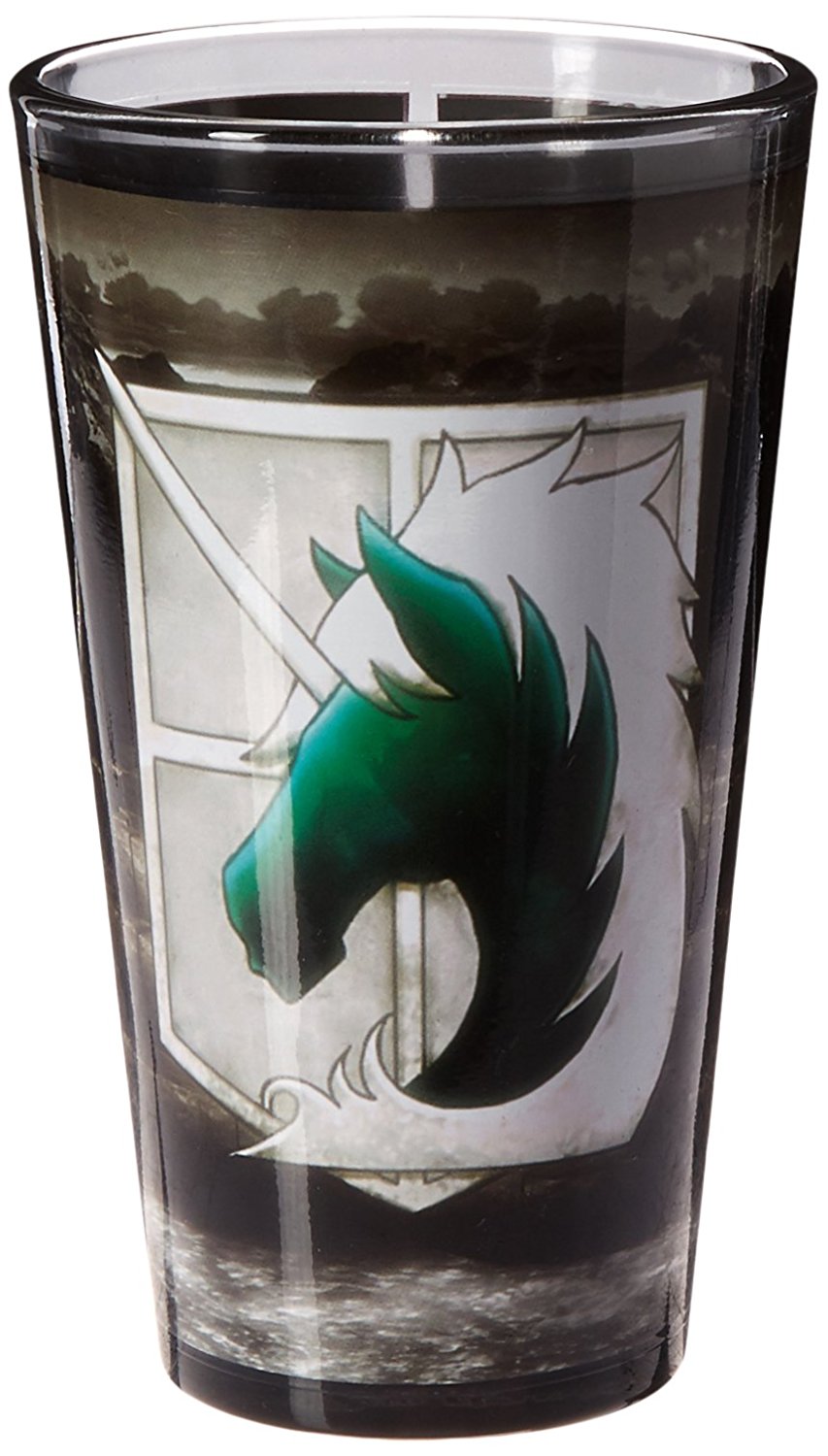 Pint Glass - Attack on Titan - Badges New gls-aot-bdgbp - Walmart.com