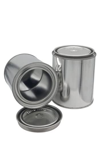 Pint Size Unlined Can, Empty Metal Pint Paint Cans with Lids for DIY ...