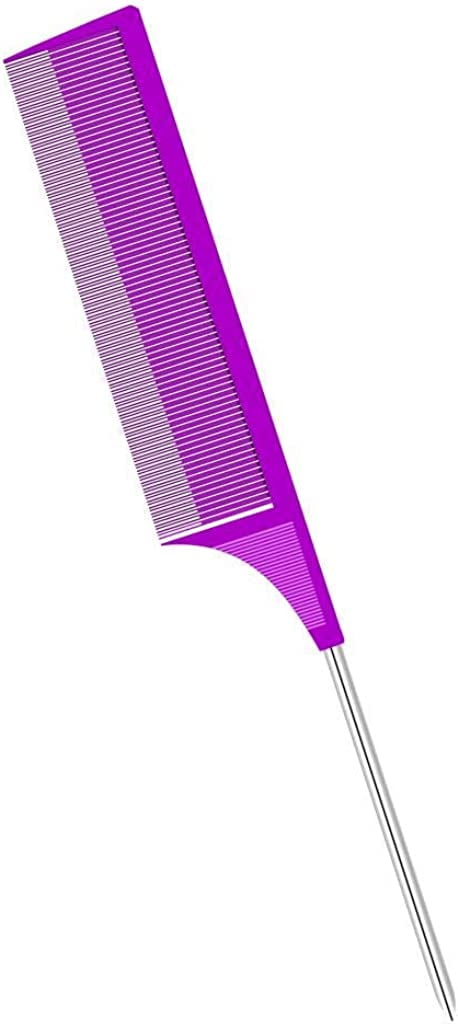 Pintail Comb,Highlighting Hair Comb ABS Rat Tail Comb Tool for Back ...