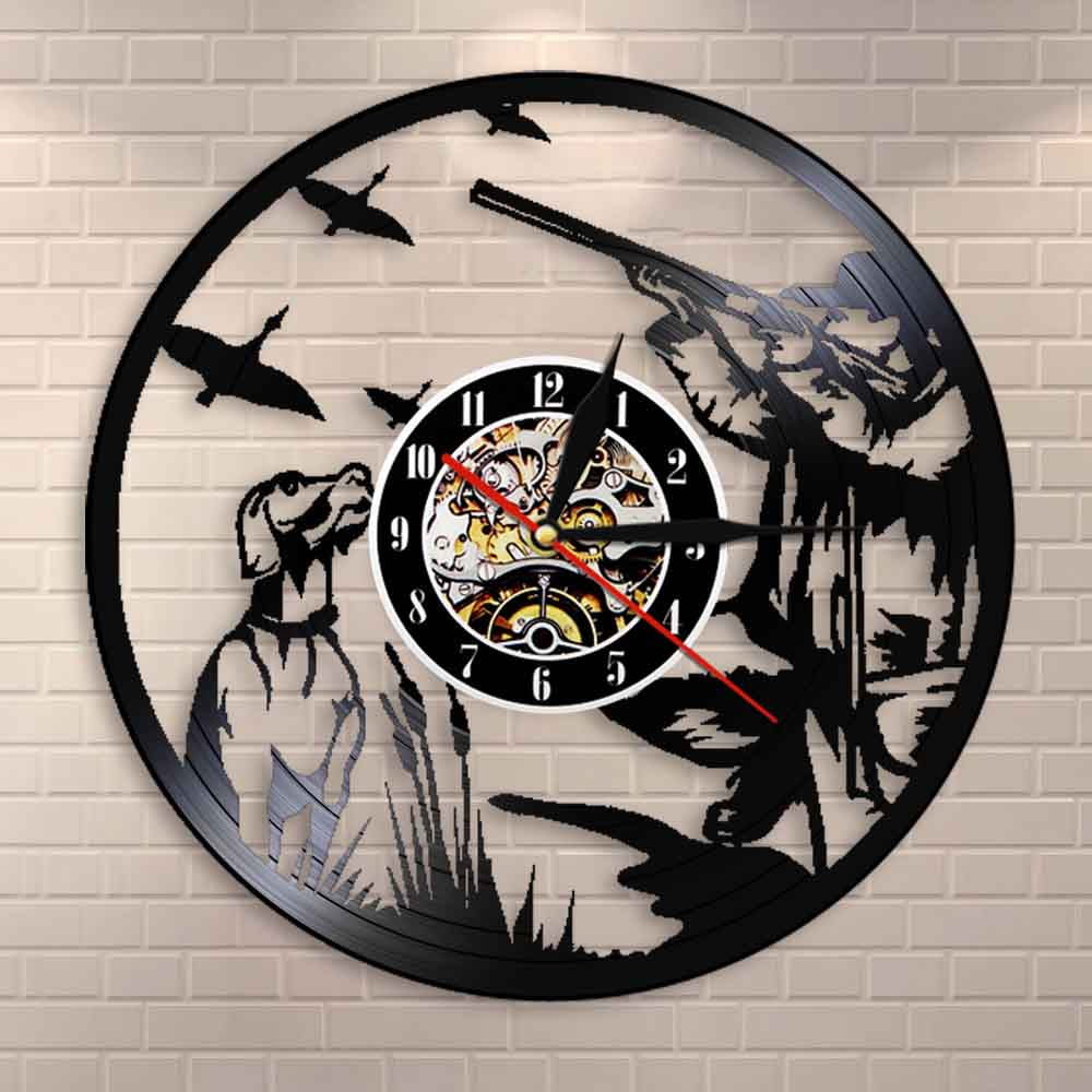 Pintail Duck Hunting Wall Art Man Cave Decor Wall Clock Man Hunters Gun ...