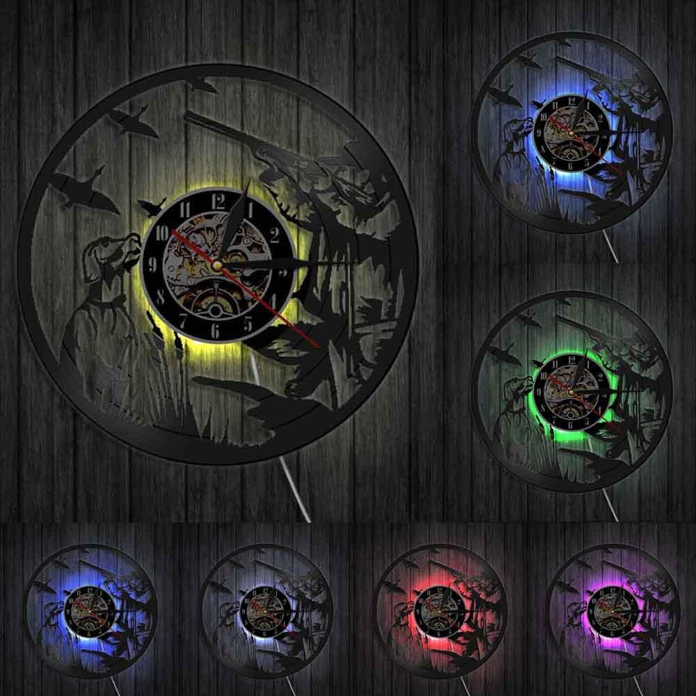 Pintail Duck Hunting Wall Art Man Cave Decor Wall Clock Man Hunters Gun ...