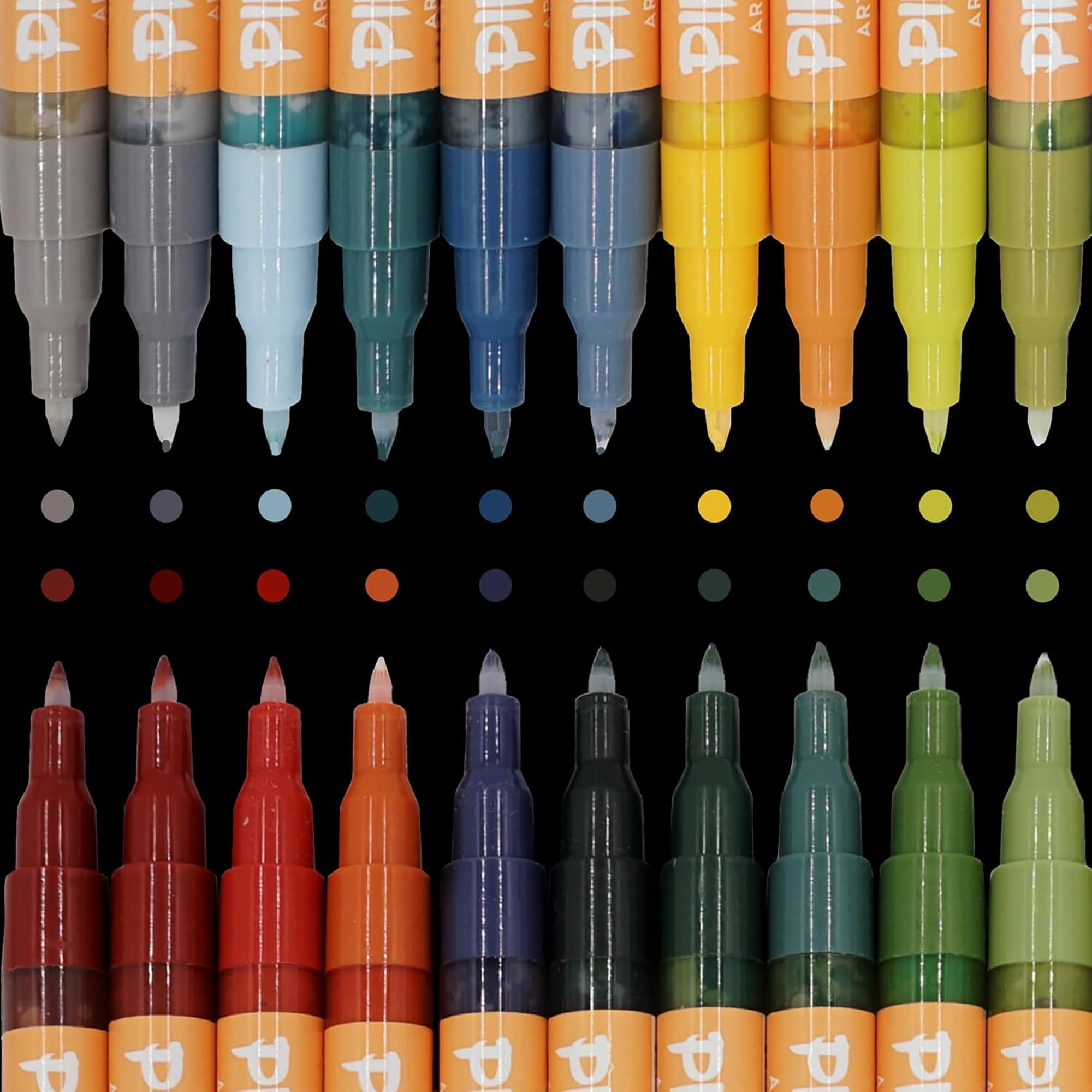 Pintar: Acrylic Paint Markers: Earth Tone - Extra Fine Tip .7mm, 20 ...