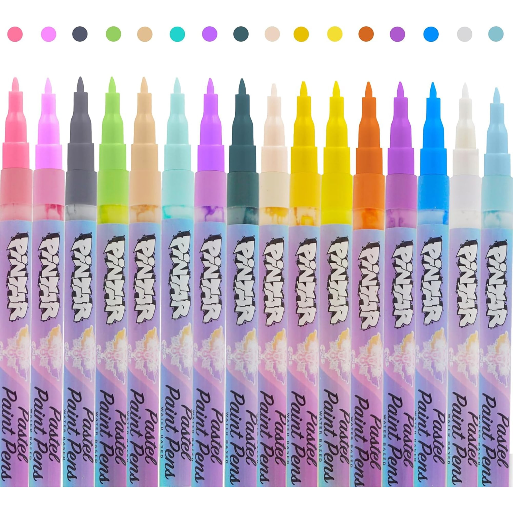 PINTAR Acrylic Paint Pens - Fine Tip Markers for Art, Rock Painting ...