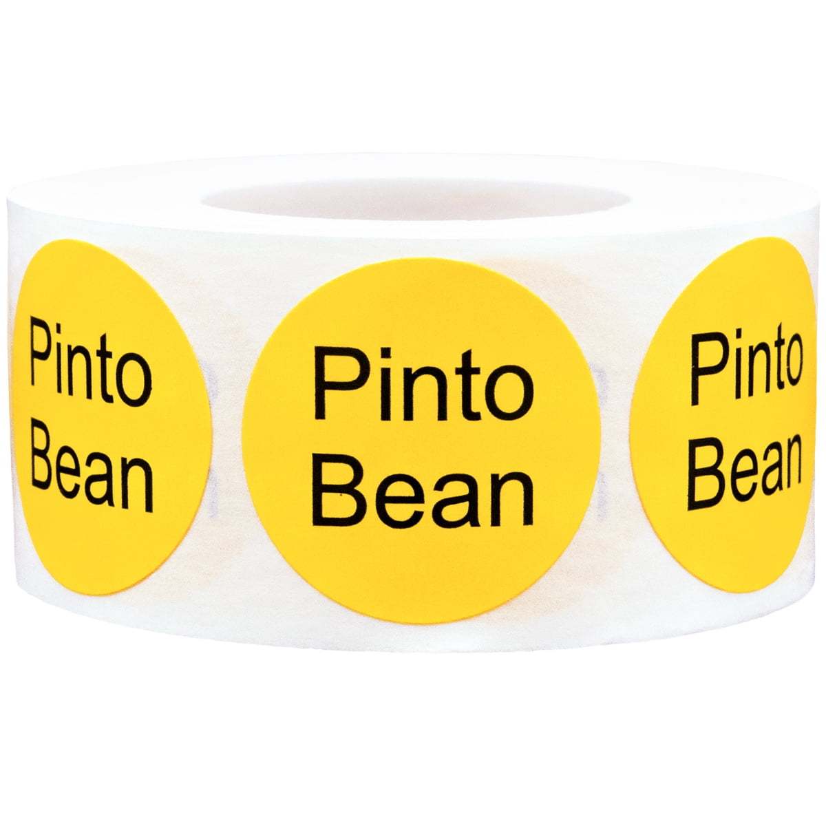 Pinto Bean Grocery Store Deli Food Yellow Labels | 1" Round - 500 Pack ...