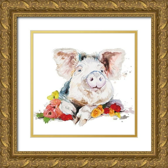 Pinto, Patricia 12x12 Gold Ornate Wood Framed with Double Matting ...