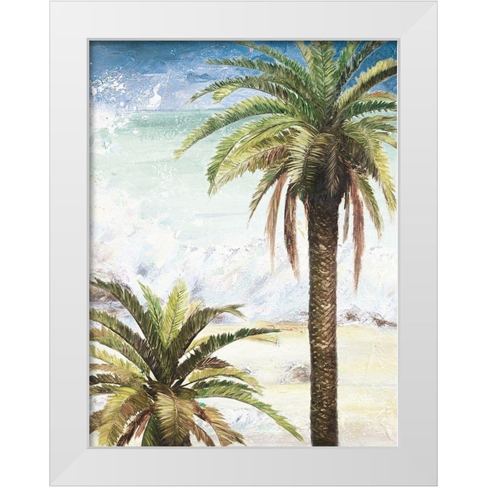 Pinto, Patricia 12x14 White Modern Wood Framed Museum Art Print Titled - Coastal Palms I ...