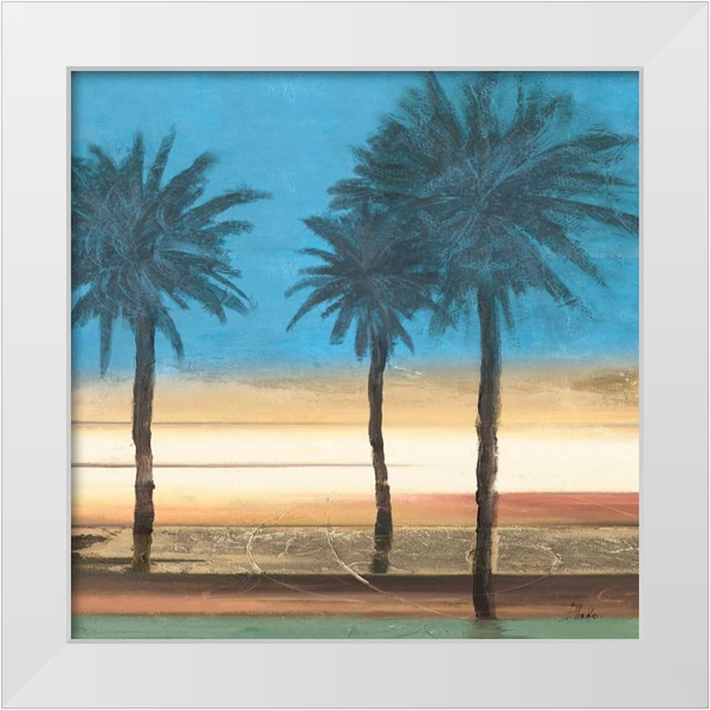 Pinto, Patricia 15x15 White Modern Wood Framed Museum Art Print Titled - Coastal Palms II ...