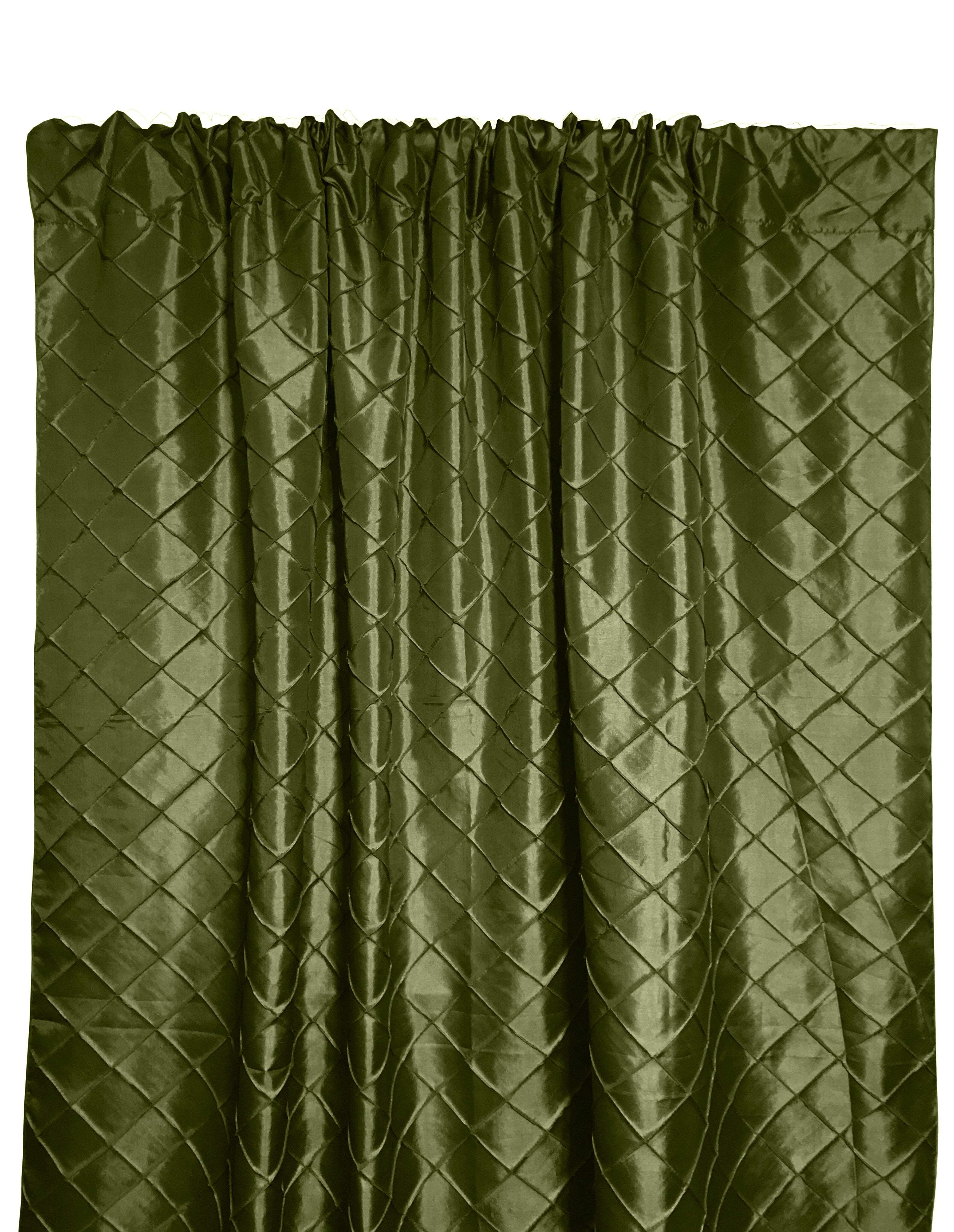 Pintuck Taffeta Cross Stitch Pattern Single Curtain Panel 54 Inch Wide ...
