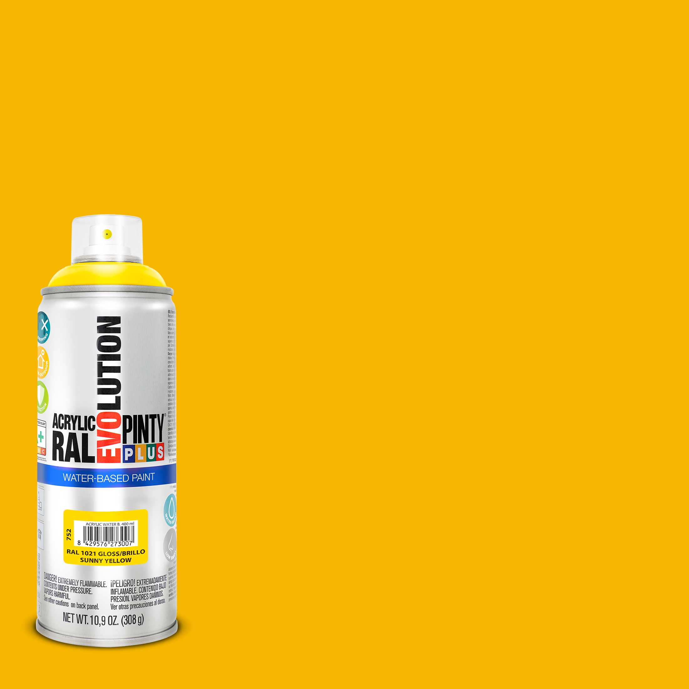 Pintyplus Spray Paint, Gloss Sunny Yellow. GREENGUARD Gold Certified ...